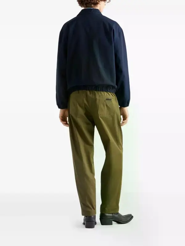 Prada Embroidered Logo Zip-up Jacket