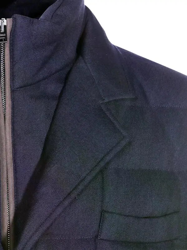 Herno Quilted Layered Blazer - Blue