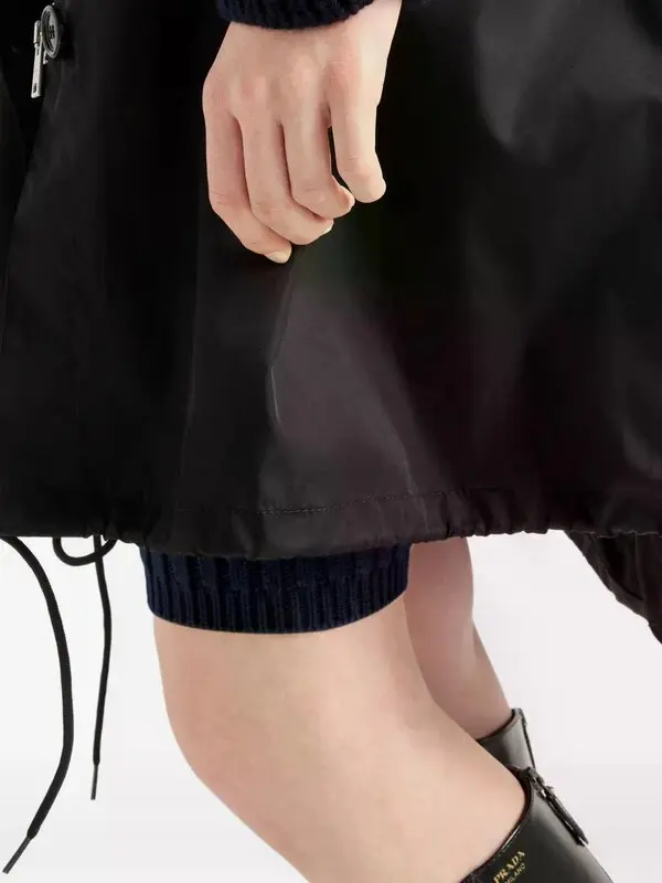 Prada Triangle-logo Hooded Raincoat - Black