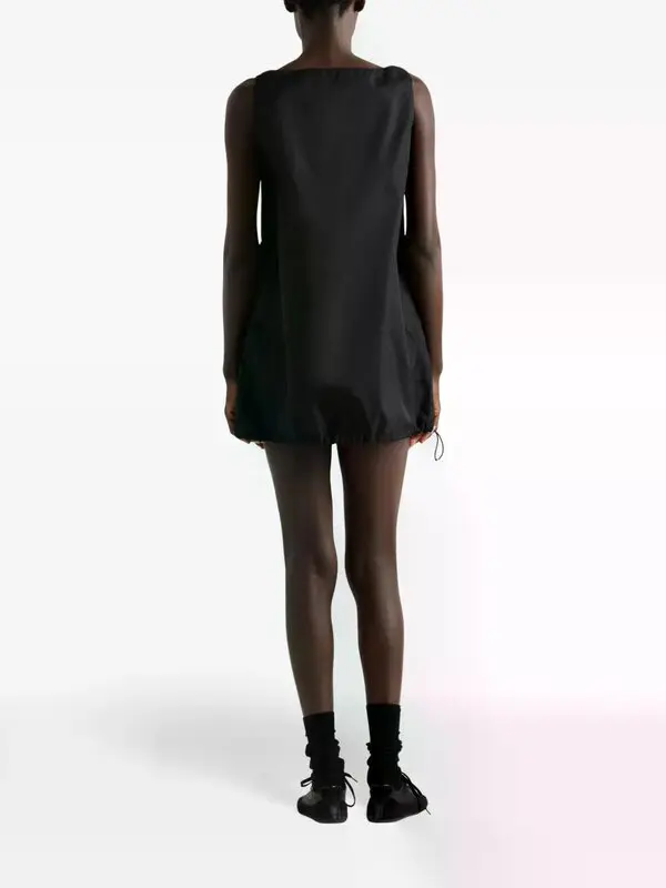 Prada Re-nylon Mini Dress With Enamelled Triangle Logo