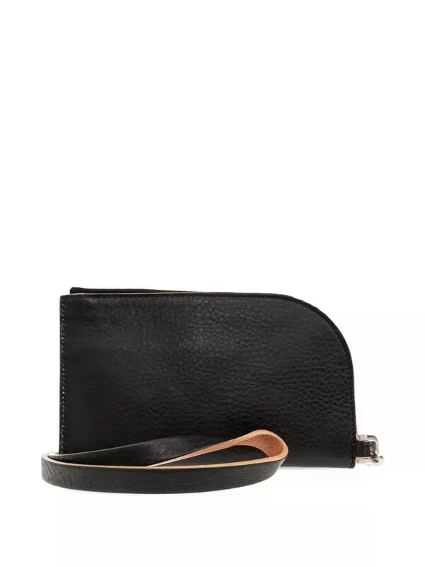 Rick Owens Curved Zip Leather Wallet