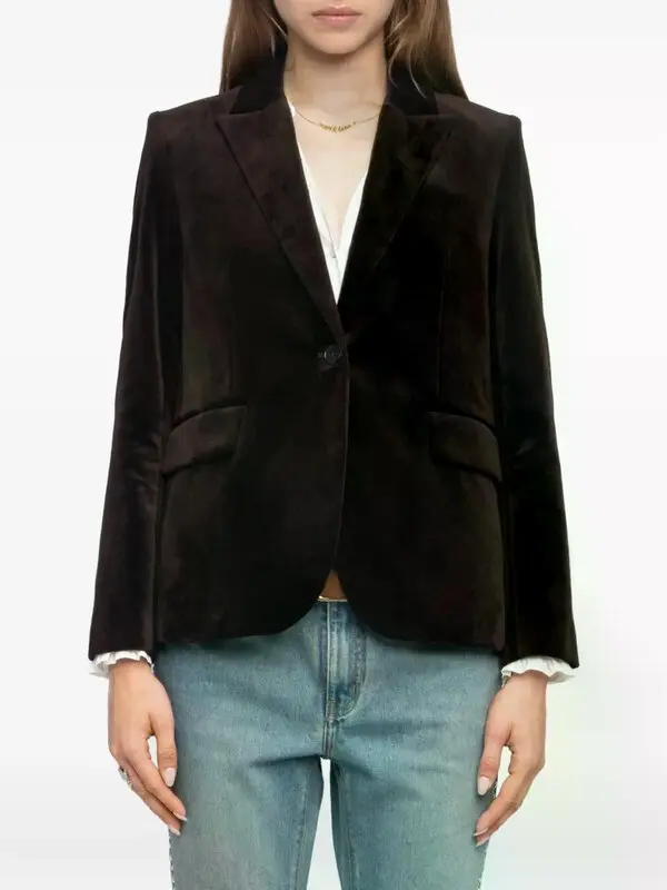 Zadig&Voltaire Vavy Velvet Blazer - Brown