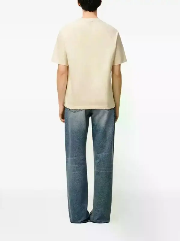 AMI Paris Embroidered Raglan-sleeve T-shirt - Neutrals