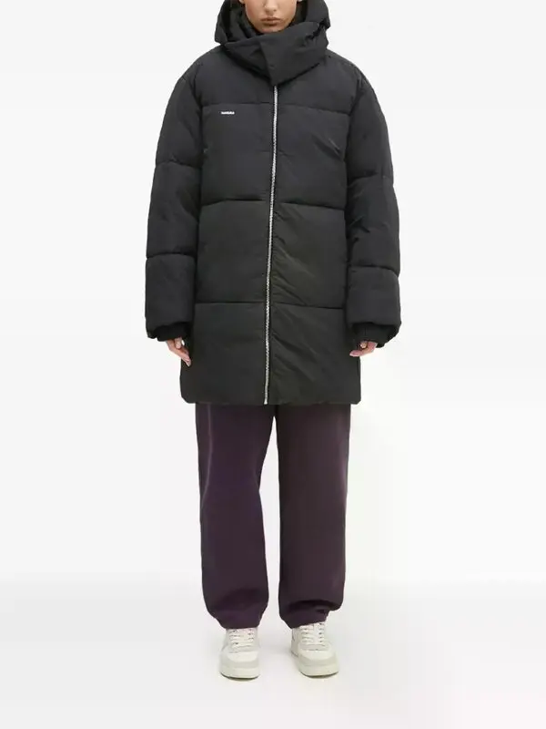 PANGAIA Hooded Puffer Jacket - Black