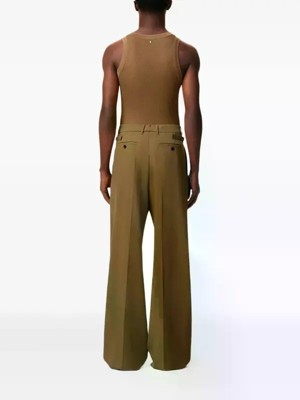 Ami Pleated Wide-leg Trousers