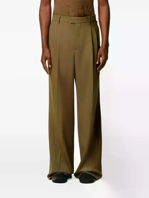 Ami Pleated Wide-leg Trousers
