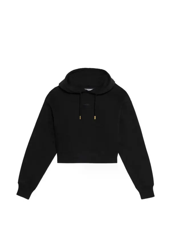 Jacquemus The Gros Grain Logo Hoodie - Black