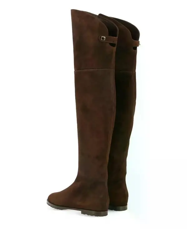 MAISON SKORPIOS Stefania Suede Over-the-knee Boots - Brown