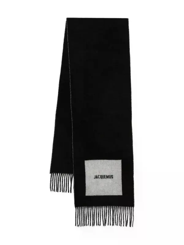 Jacquemus L'écharpe Rond Carré Scarf - Black