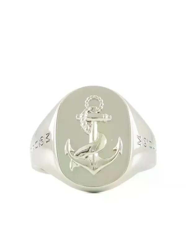 Alexander McQueen Anchor Signet Ring - Silver