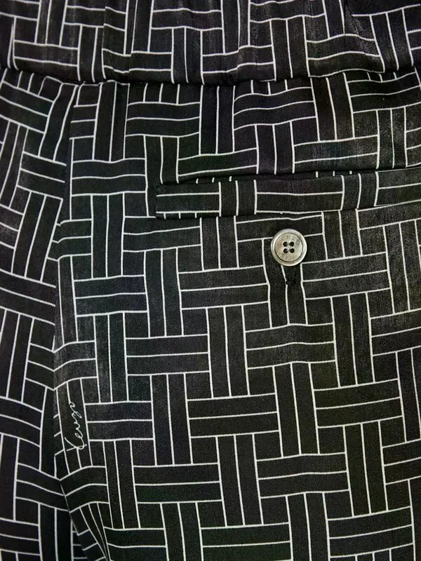 Kenzo Geometric-pattern Trousers