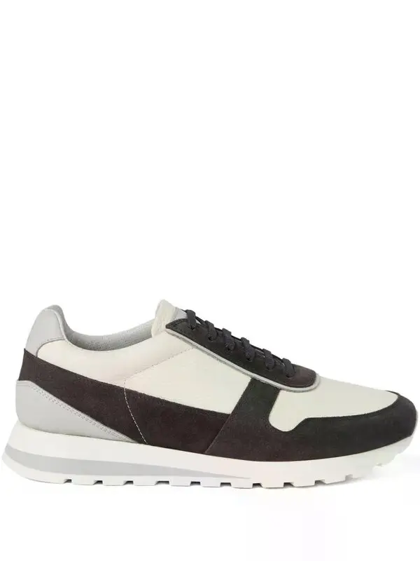 Brunello Cucinelli Panelled Leather Trainers - Neutrals