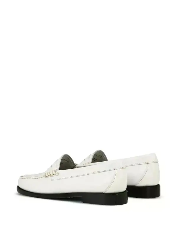 G.H.BASS Leather Penny Loafers - White