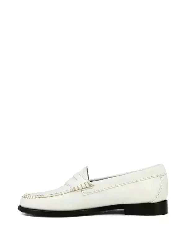 G.H.BASS Leather Penny Loafers - White