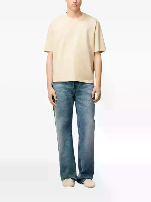 AMI Paris De Coeur T-shirt In Heavy Cotton - Neutrals