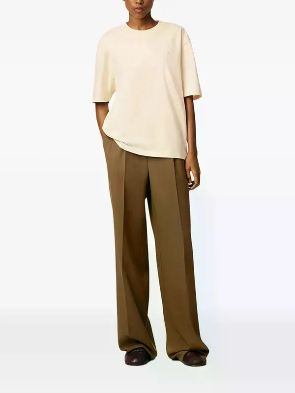 AMI Paris De Coeur T-shirt In Heavy Cotton - Neutrals
