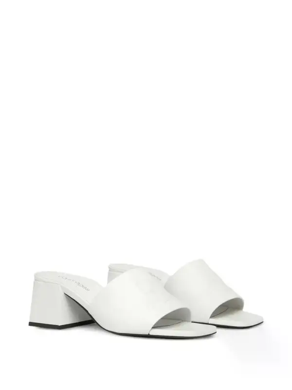 COURREGES 55mm Leather Block-heel Sandals