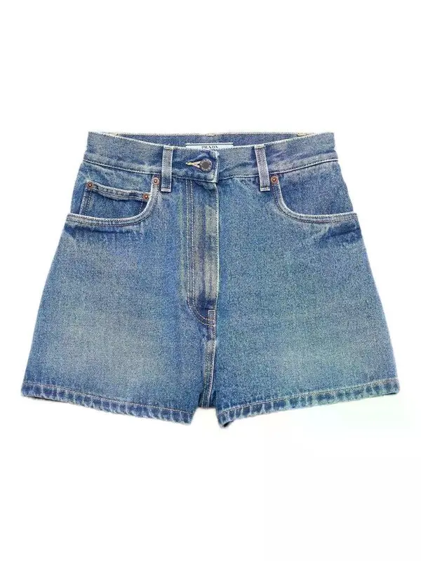 Prada High-rise Five-pocket Denim Shorts