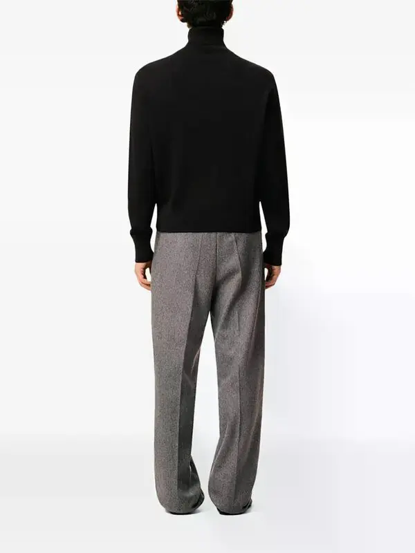 Ami Wool De Coeur Turtle Neck Sweater - Black