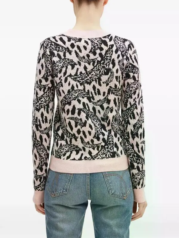Fiorucci Leopard-jacquard Crew-neck Sweater