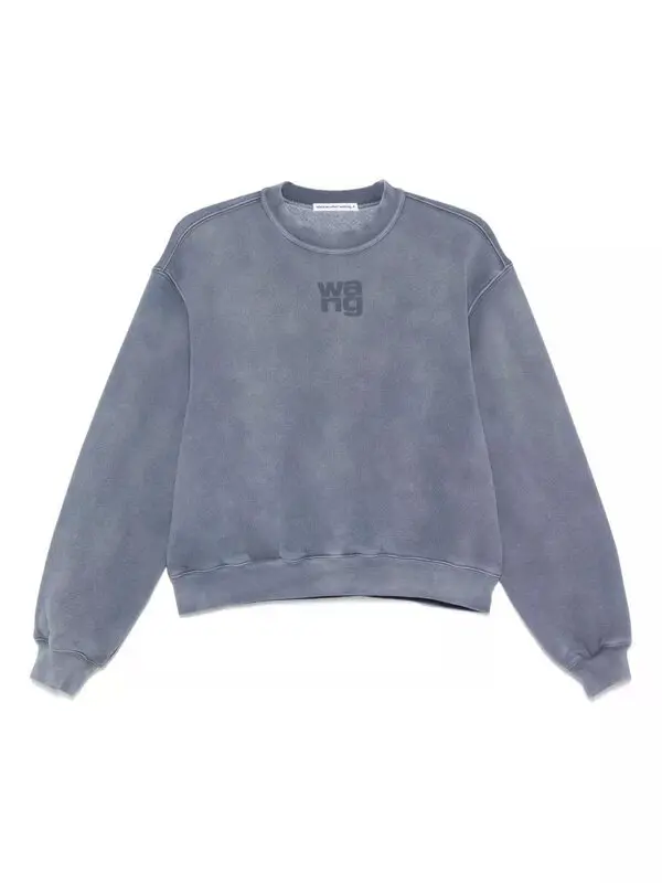 Alexander Wang Logo-embossed Sweatshirt - Blue