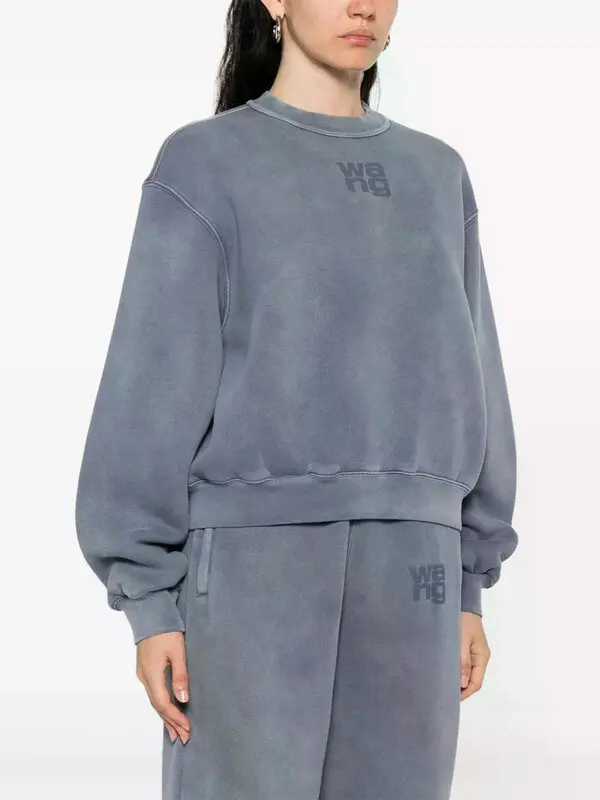 Alexander Wang Logo-embossed Sweatshirt - Blue