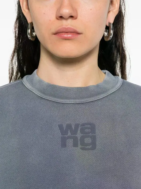 Alexander Wang Logo-embossed Sweatshirt - Blue