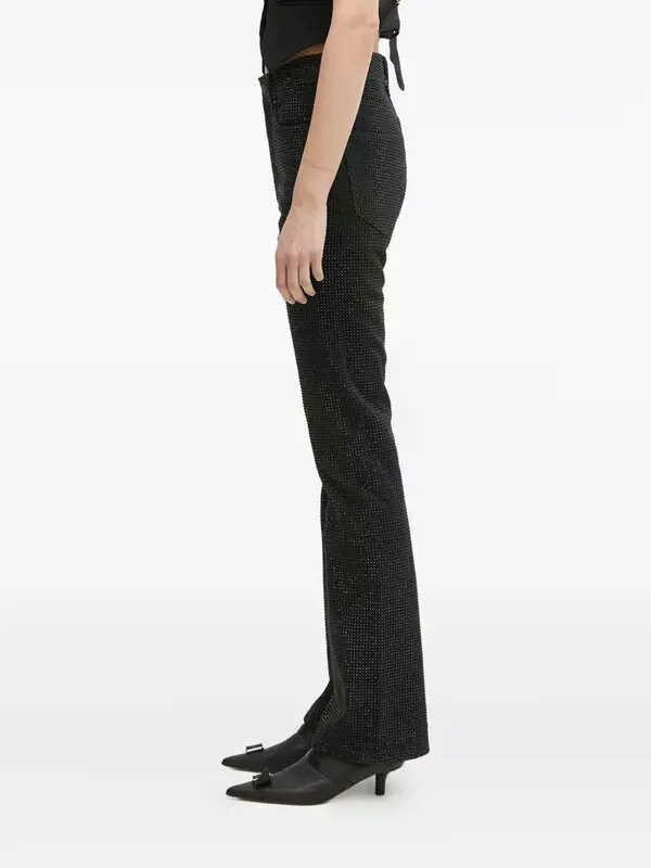 Fiorucci Crystal-embellished Flared Jeans