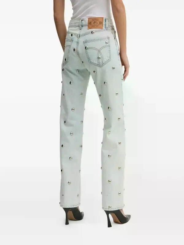 Fiorucci Stud-embellished Straight Leg Jeans