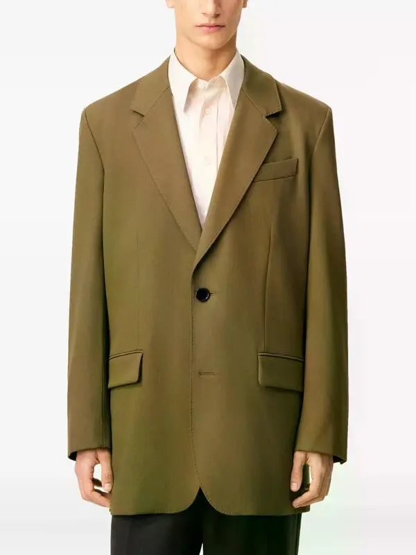 AMI Paris Single-breasted Wool Jacket - Green