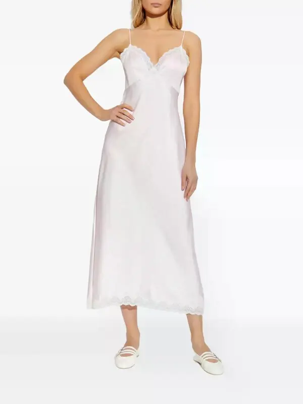 LoveShackFancy Manuela Lace-trimmed Polka-dot Maxi Dress - Pink