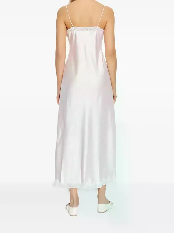LoveShackFancy Manuela Lace-trimmed Polka-dot Maxi Dress - Pink