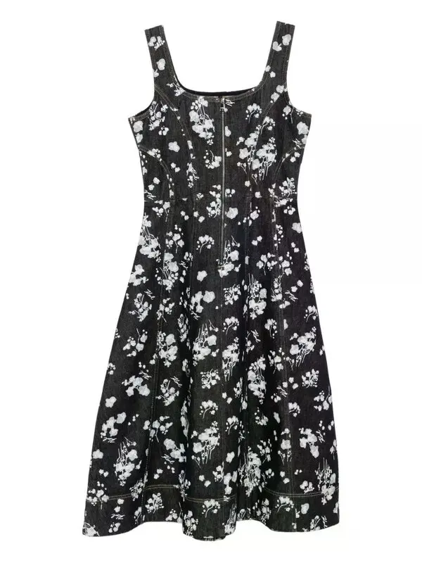 Karl Lagerfeld Printed A-line Dress - Blue