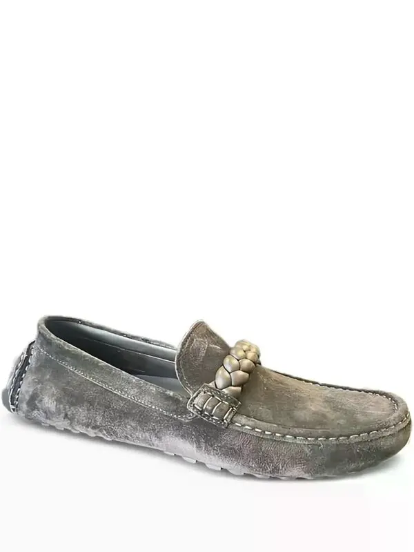 GIANVITO ROSSI Braided Suede Loafers