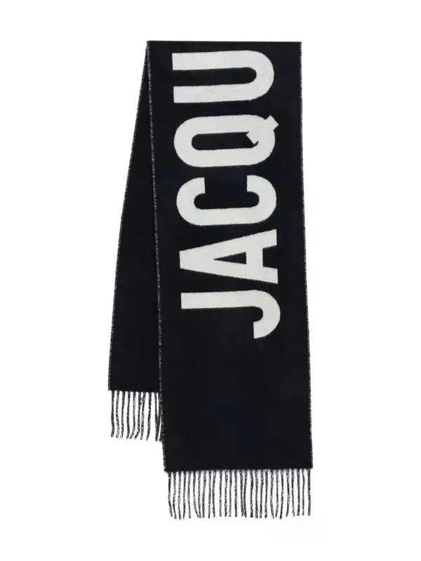 Jacquemus Logo-embroidered Scarf - Blue