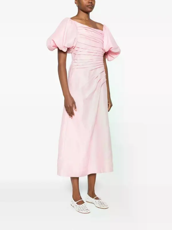 Aje Cadence Ruched Midi Dress