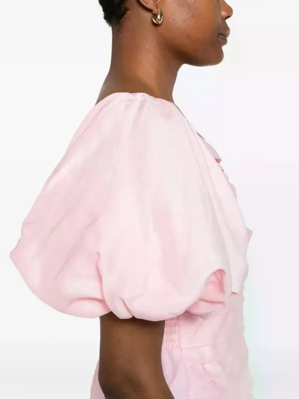 Aje Cadence Ruched Midi Dress