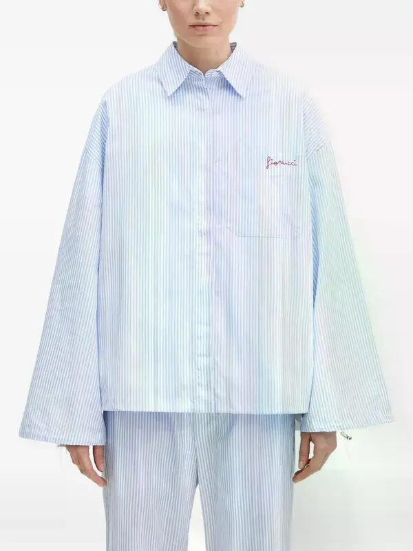 Fiorucci Striped Embroidered Shirt