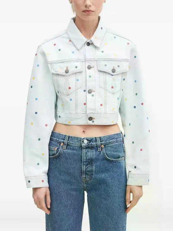Fiorucci Polka-dot Denim Trucker Jacket