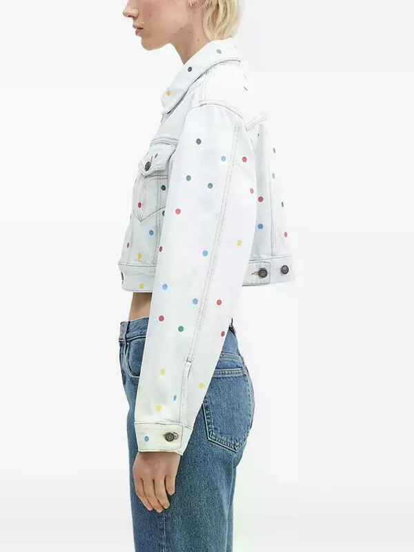 Fiorucci Polka-dot Denim Trucker Jacket