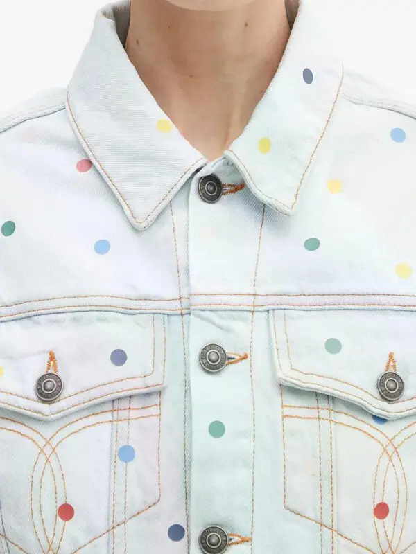Fiorucci Polka-dot Denim Trucker Jacket
