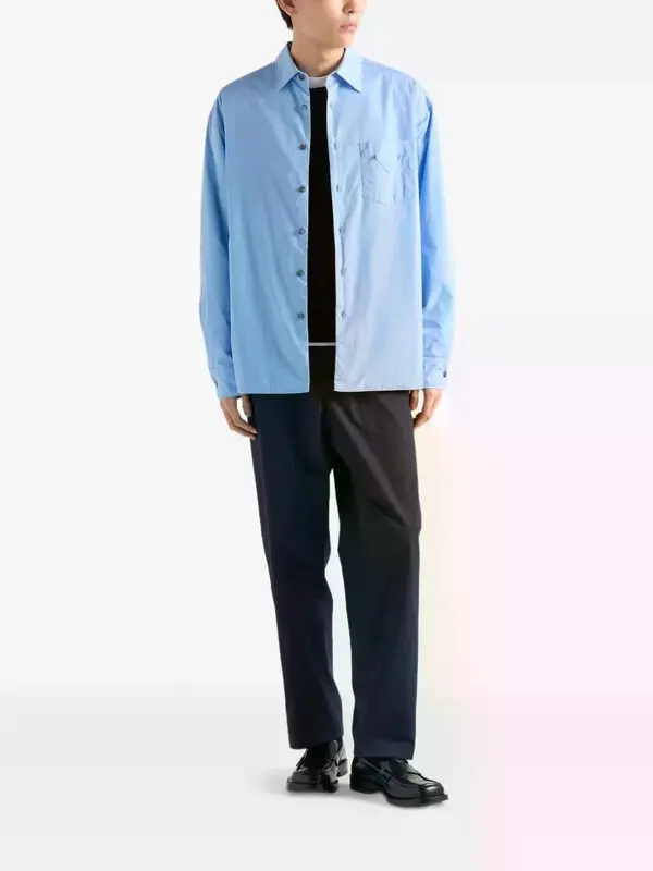 Prada Triangle-logo Cotton Shirt