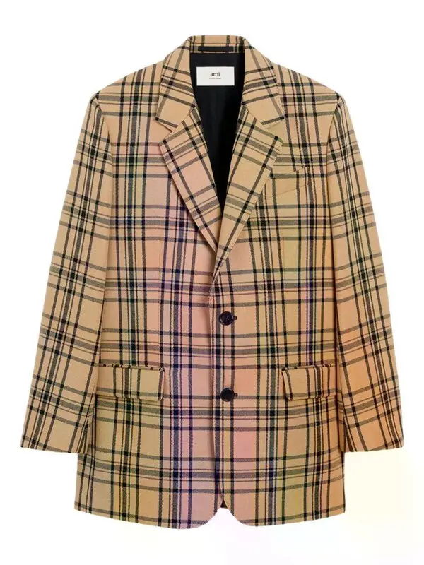 AMI Paris Checked Wool Jacket
