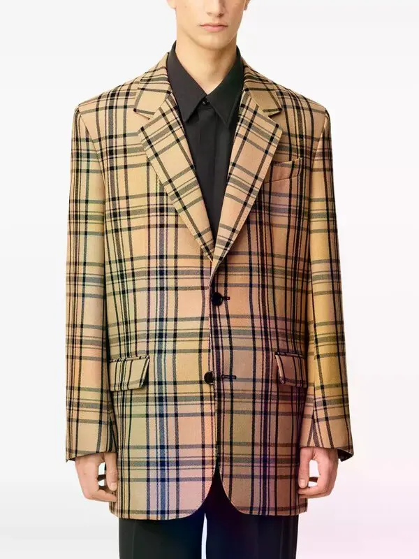 AMI Paris Checked Wool Jacket