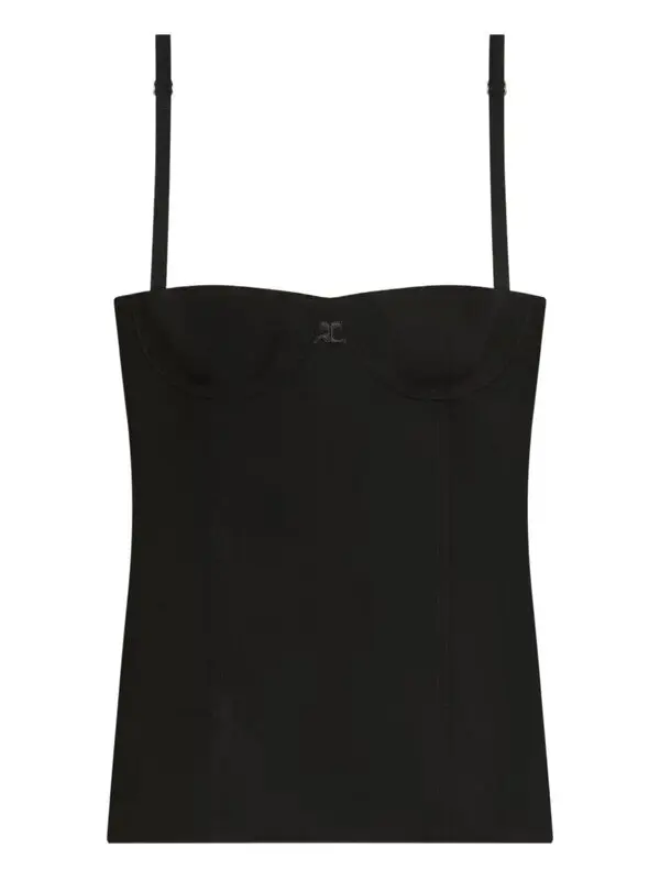 COURREGES Spaghetti-strap Bustier Top