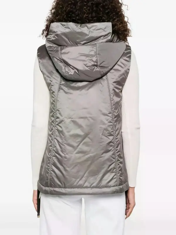 Max Mara Hooded Zip-front Gilet - Grey