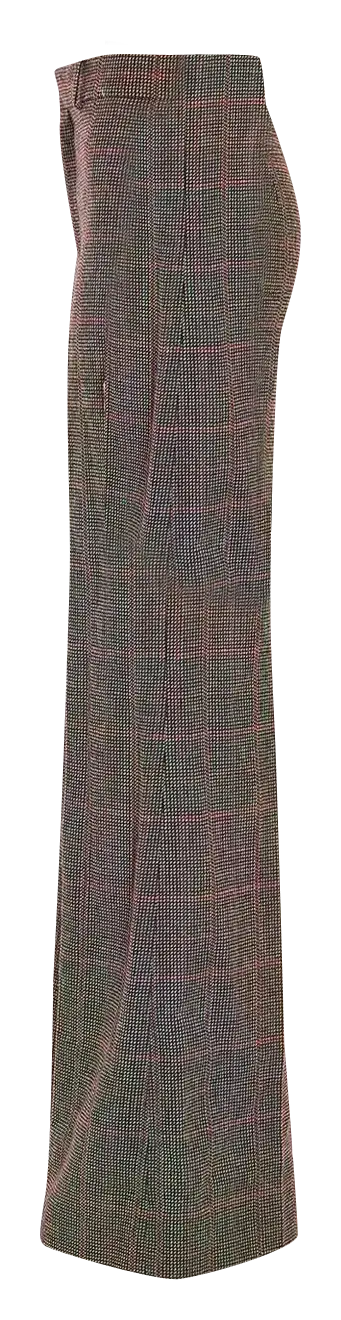 Chloé Tailored Checked Wool Trousers - Brown