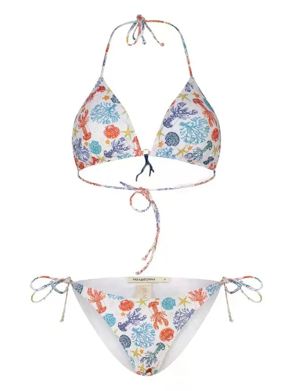 PARAMIDONNA Printed Bikini Set - White