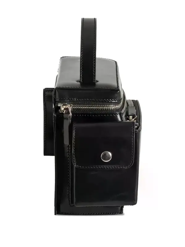 MERRYL TIELMAN Esther Zip-pocket Leather Bag - Black
