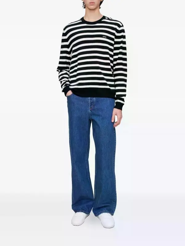 A.p.c. Striped Sweater - Blue